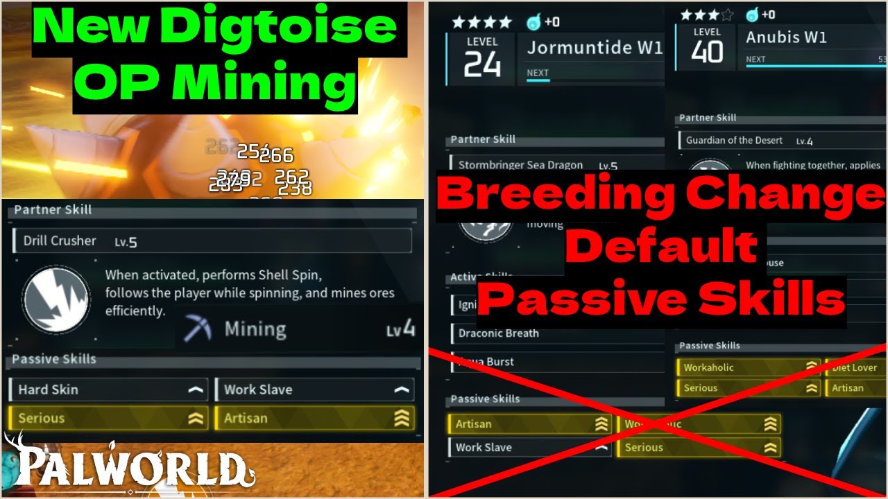 New Digtoise Mining Buff, Breeding Change and more... New Palworld ...