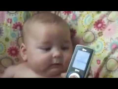 Baby girl crying by looking at phone - YouTube