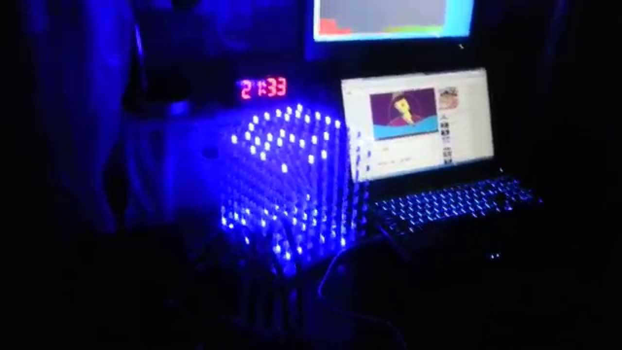 LED Cube 8x8x8 Music Visualizer - YouTube