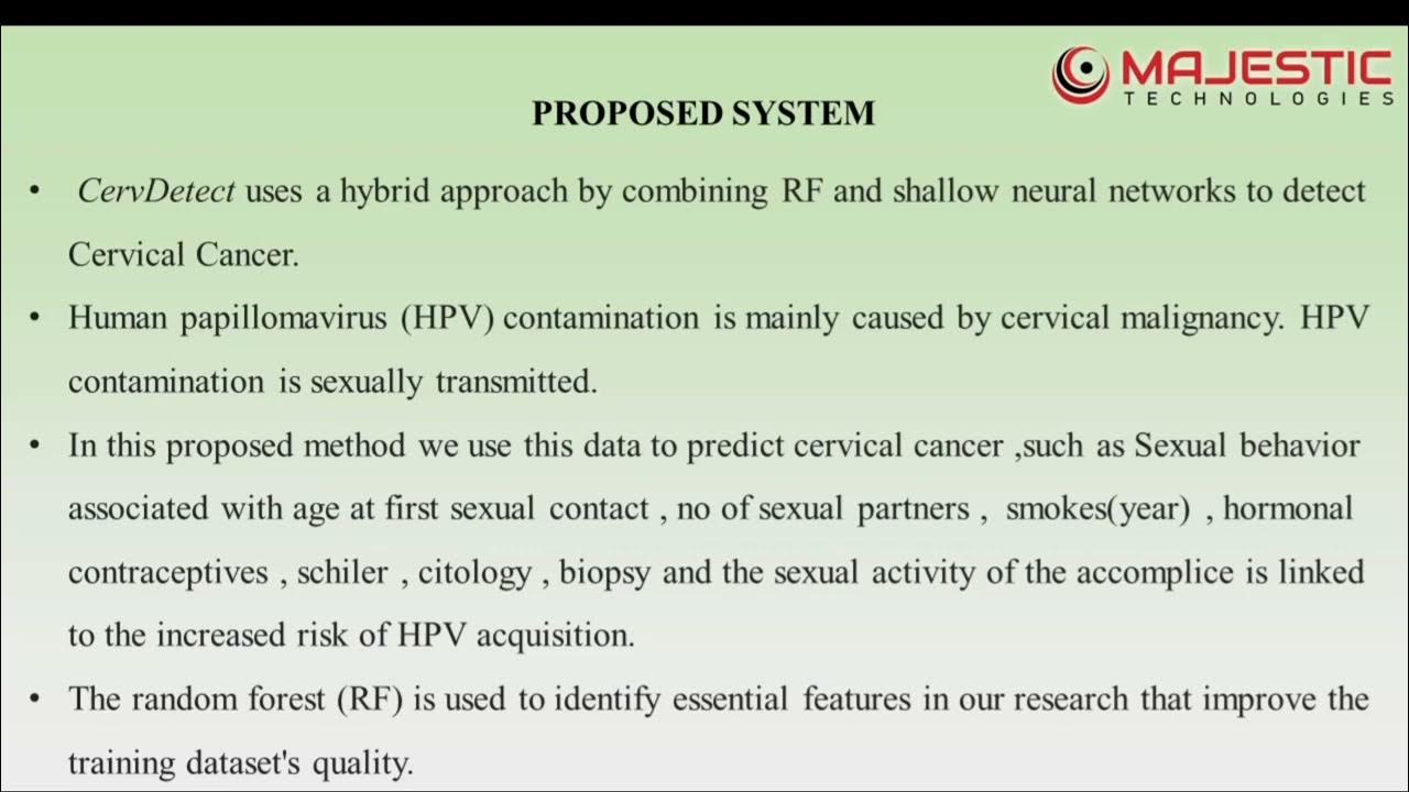 MACHINE LEARNING ASSISTED CERVICAL CANCER DETECTION | IEEE PROJECT ...