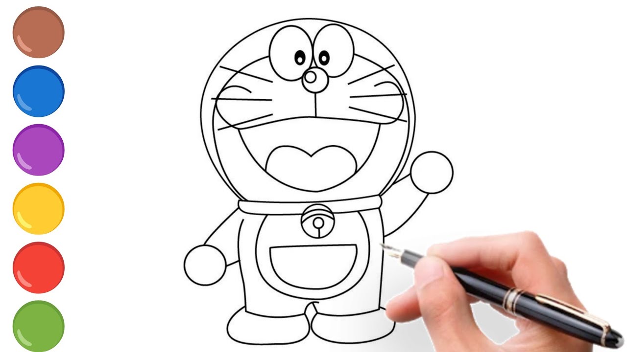 Doremon drawing | how to draw doremon drawing for kids | easy drawing ...