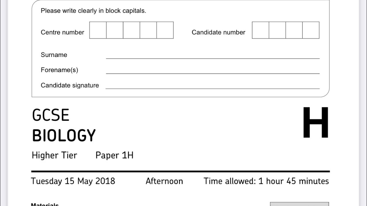AQA GCSE Student practicing 2018 past exam paper Q1 - YouTube
