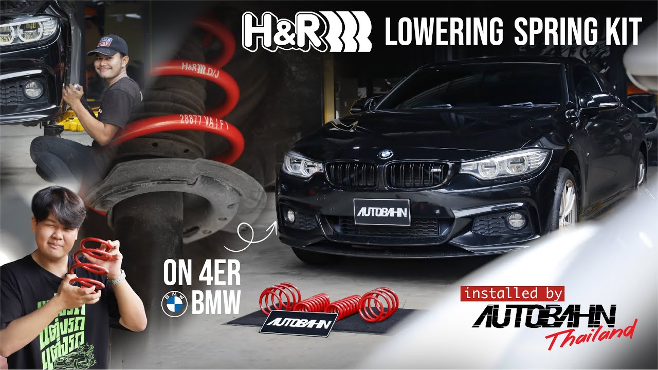 BMW 4 Series F32 H&R Lowering Spring Kit installed by Autobahn Thailand ...