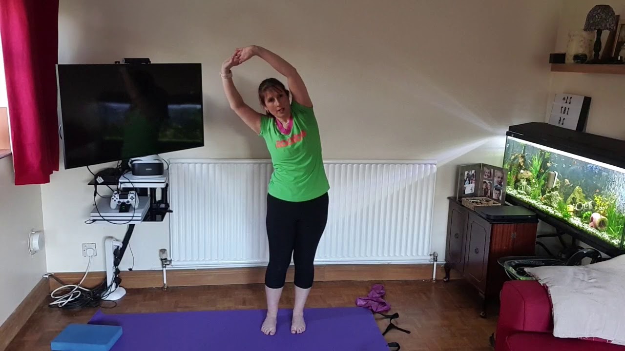 yogalates 20 mins standing 20 mins laying down - YouTube