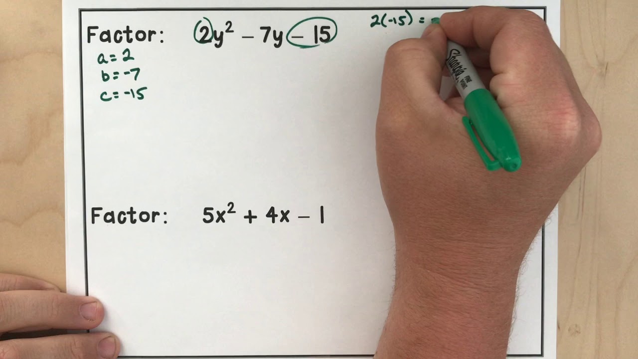 Factoring Trinomials By Grouping - YouTube