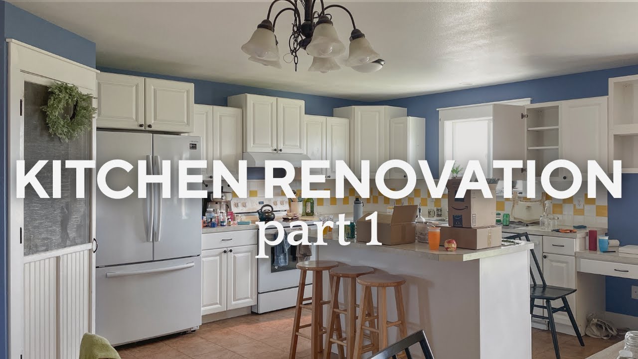 DIY Kitchen Renovation Part 1: Demo, Cabinets, Flooring, & Prep for ...