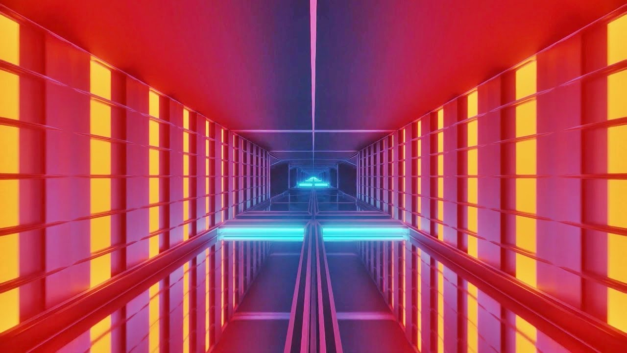 Futuristic Dark Blue Tunnel Zone Corridor Motion Background Live ...