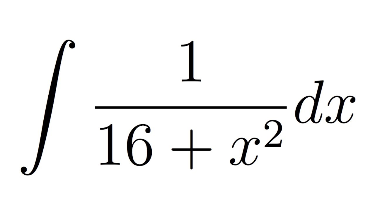 Integral Of 1 16 x 2 substitution YouTube