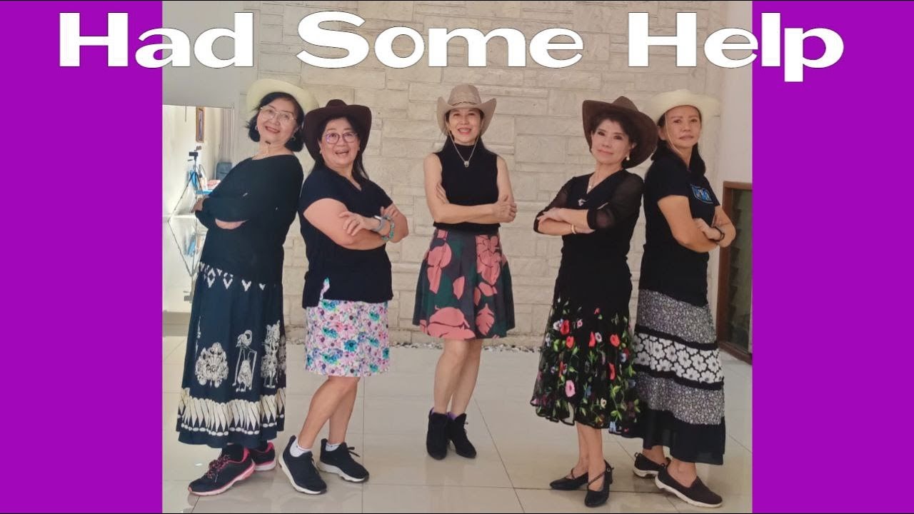 Had Some Help Line Dance (demo & count) - YouTube