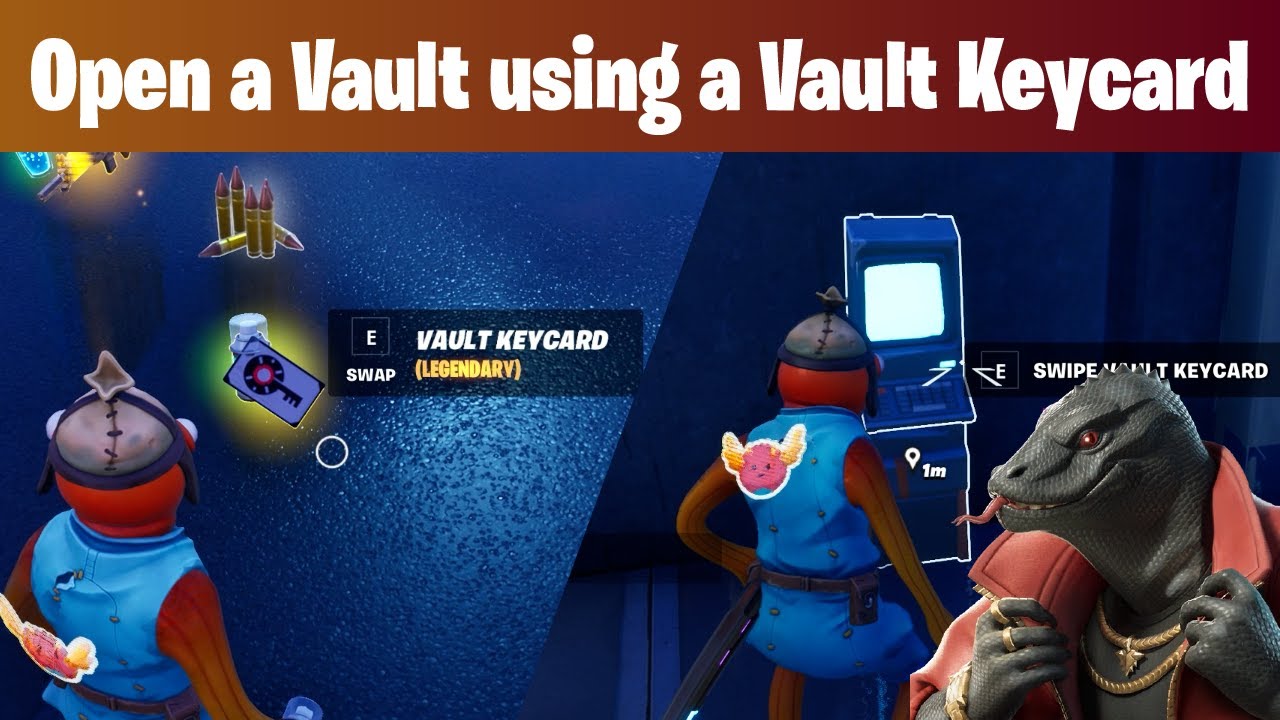 Fortnite วิธีทำ Open a Vault using a Vault Keycard Week 4 - YouTube
