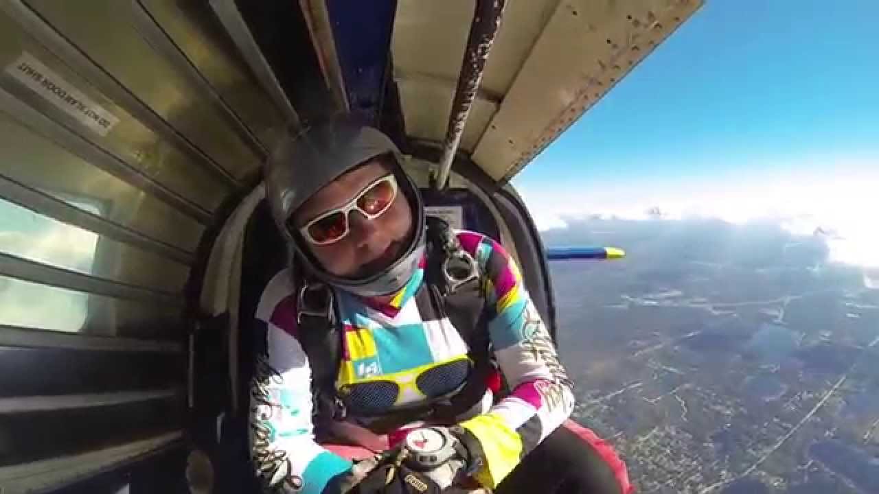 SKYDIVING POLAR BEAR DOES FLIP FROM PLANE - YouTube