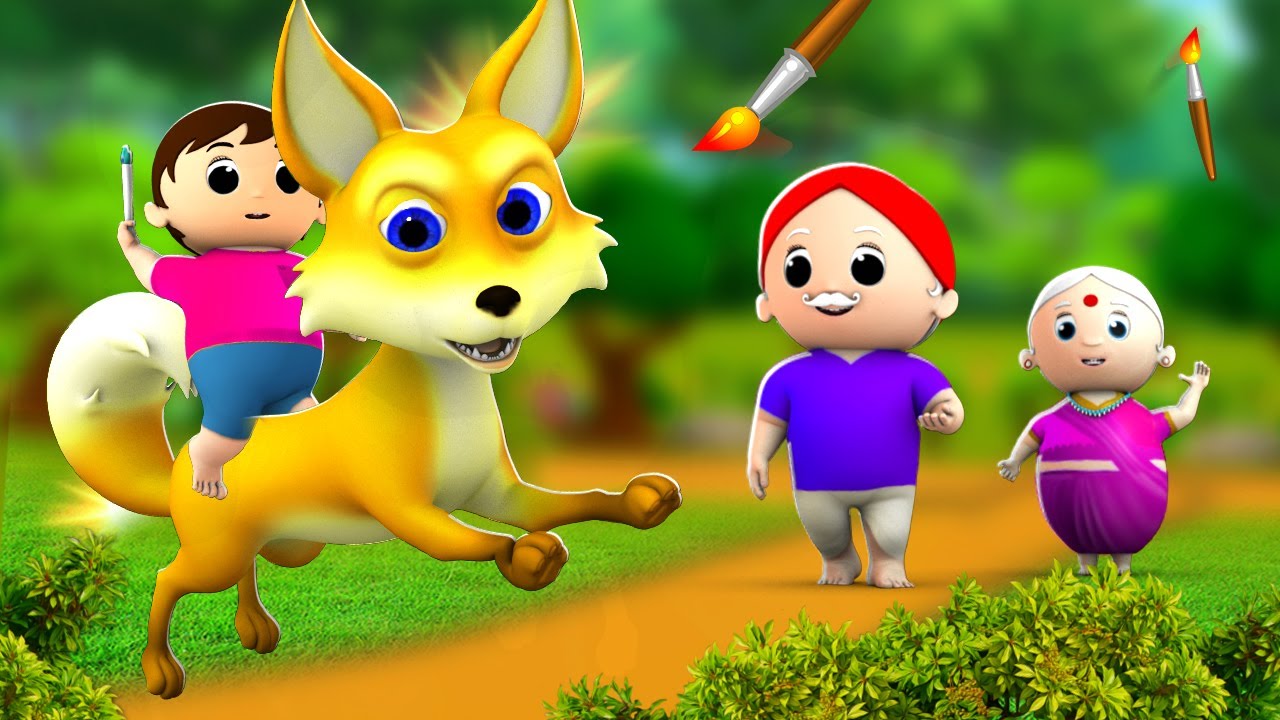 తెలివైన బంగారు నక్క - Clever Golden Fox Story | 3D Animated Telugu ...