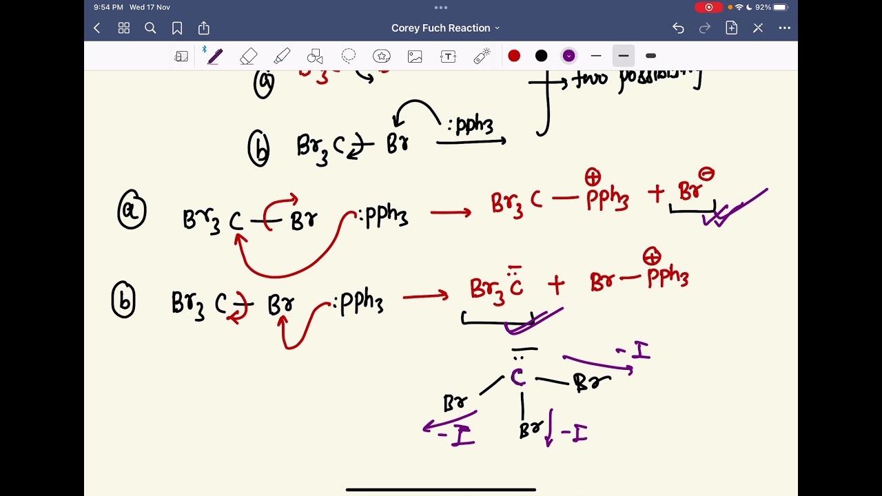 Corey Fuchs Reaction Mechanism | witting Reaction l Phosphorus Ylide I ...