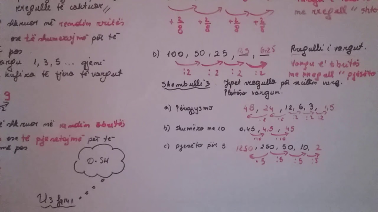 Vargjet numerike rritese dhe zbritese.Matematike Vl - YouTube