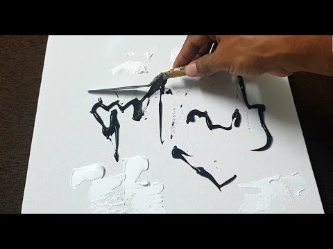 Easy Abstract Cityscape / Acrylics & Palette knife / Demonstration ...