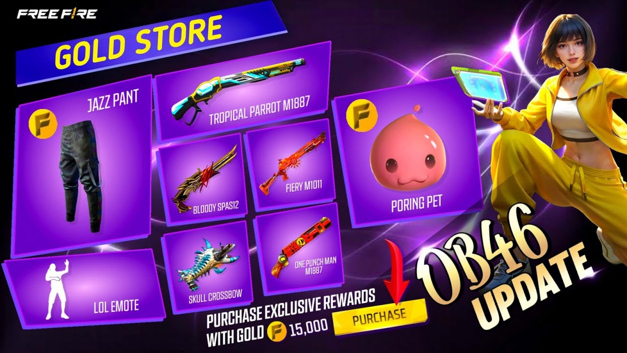 Gold Store in OB46 Update 😮💥| Free Fire New Event | Ff New Event| New ...