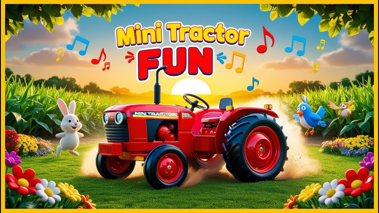 kids Mini Tractor Fun | Farm fun | BHB kids - YouTube
