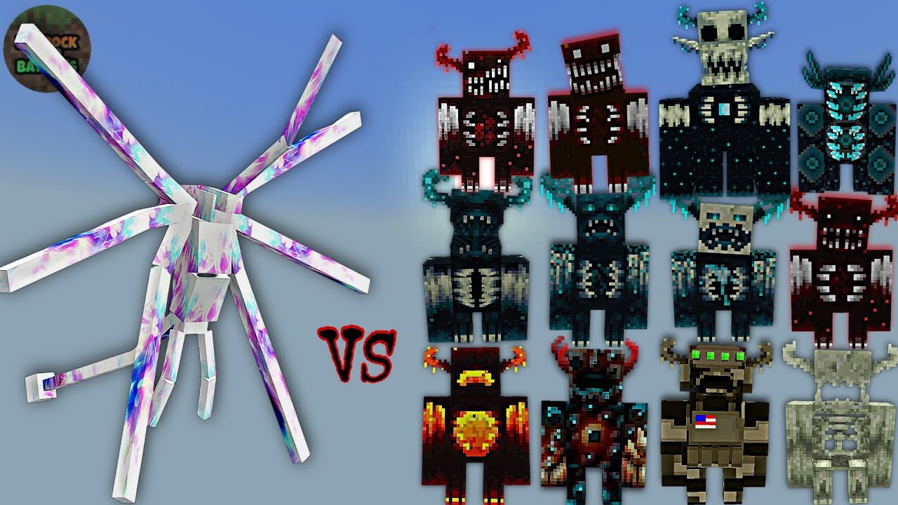 The End of God Titan vs Warden Plus (Wardens) | Minecraft Bedrock | Mob ...