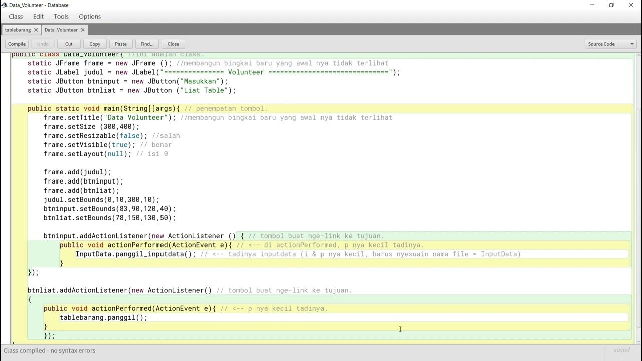 Program Data Volunteer menggunakan XAMPP BlueJ & Java - YouTube