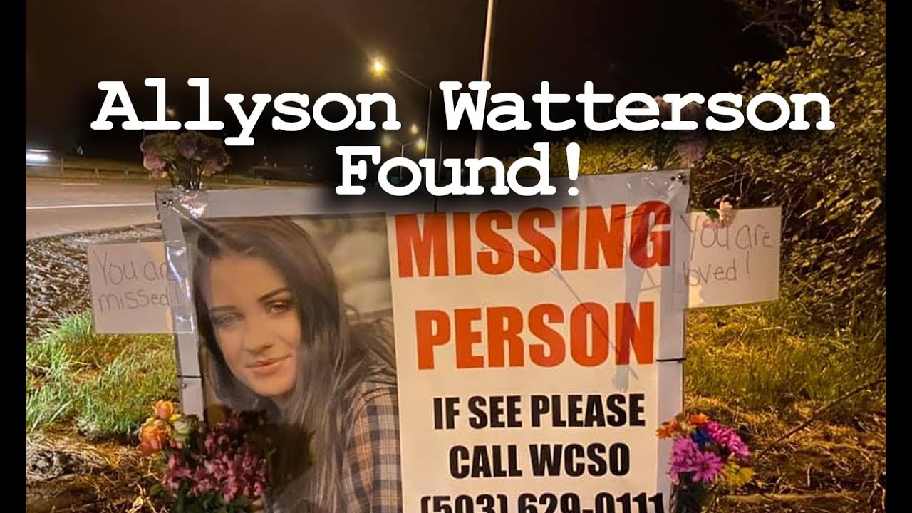 Allyson Watterson Found! - YouTube