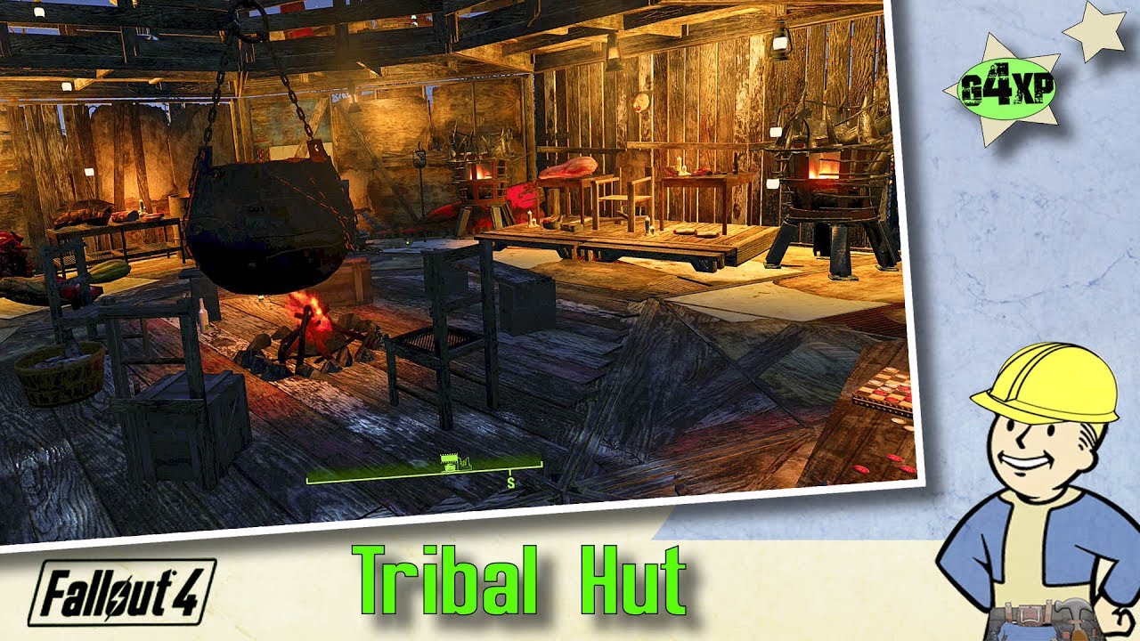 Tribal Hut - Building in Fallout 4 - YouTube