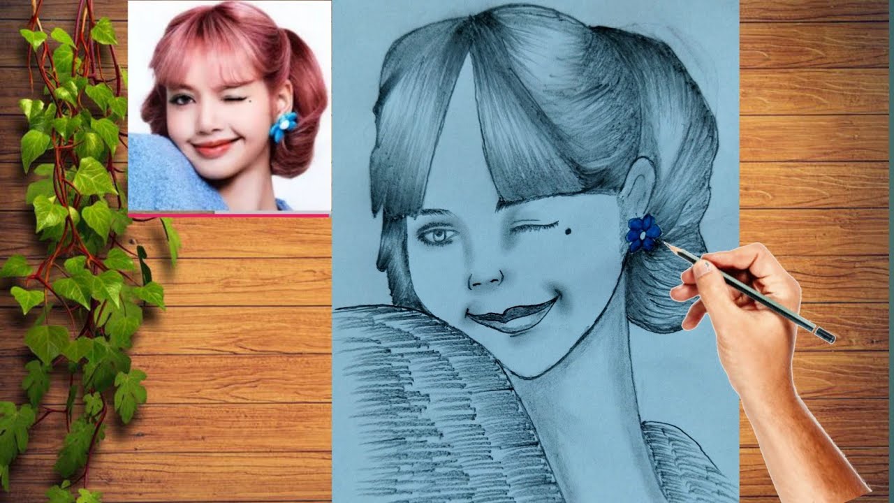beautiful girl drawing ||How to draw Blackpink Lisa Realistic pencil ...