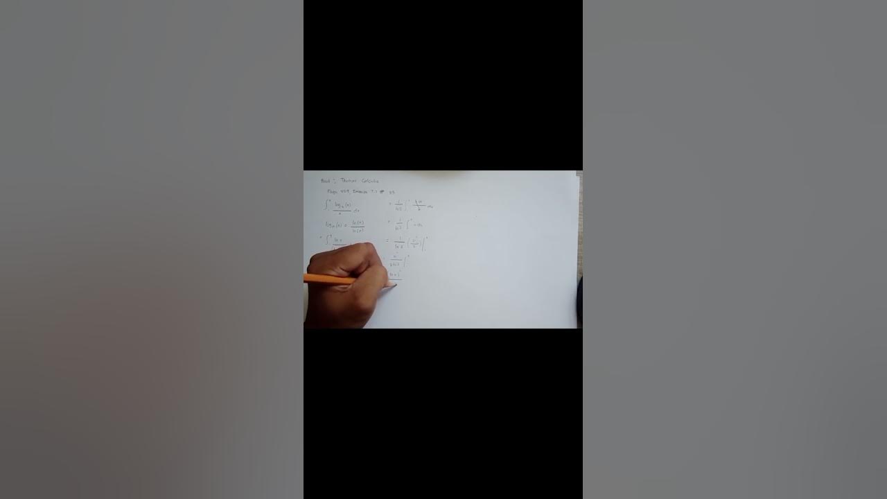 Integration involving logarithmic problem - YouTube