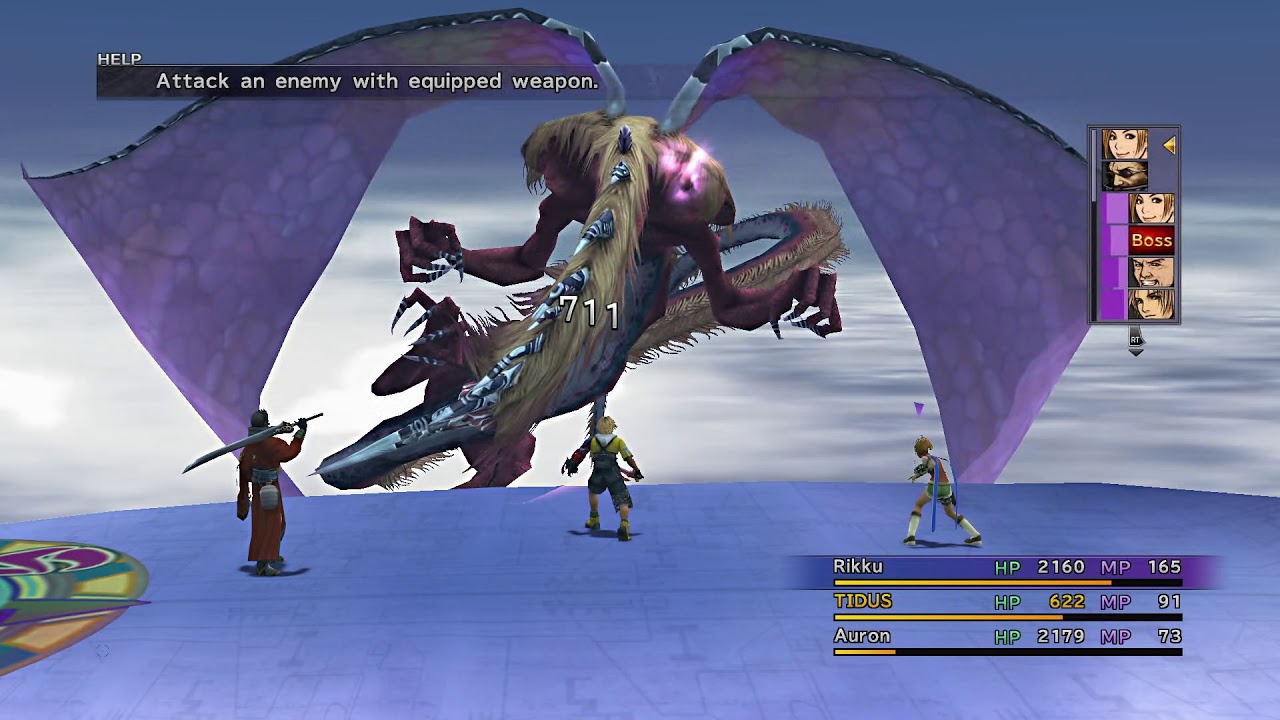 Final Fantasy X Wyrm Boss Fight - YouTube