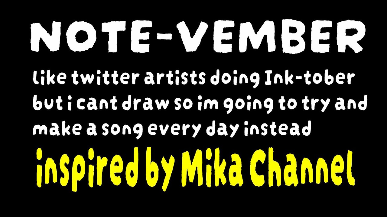 note-vember - day 20 - YouTube