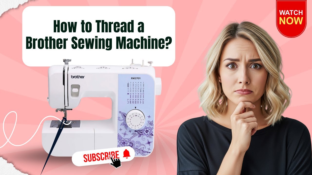 How to thread a Brother Sewing Machine? (Easy Steps!) #howto #thread # ...