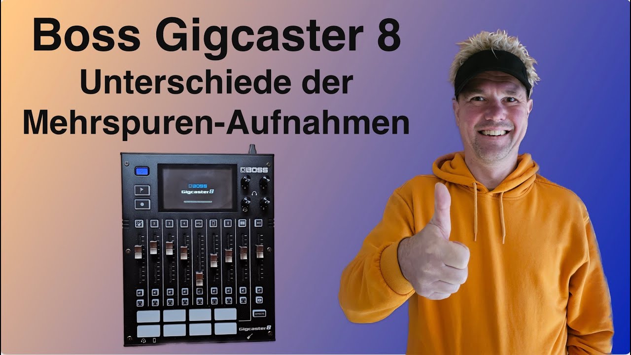 Boss Gigcaster 8 als Mehrspur-Recorder verwenden - YouTube