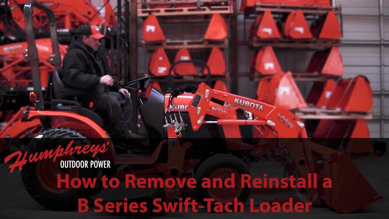 How to Remove and Reinstall a Kubota B Series Swift-Tach Loader - YouTube