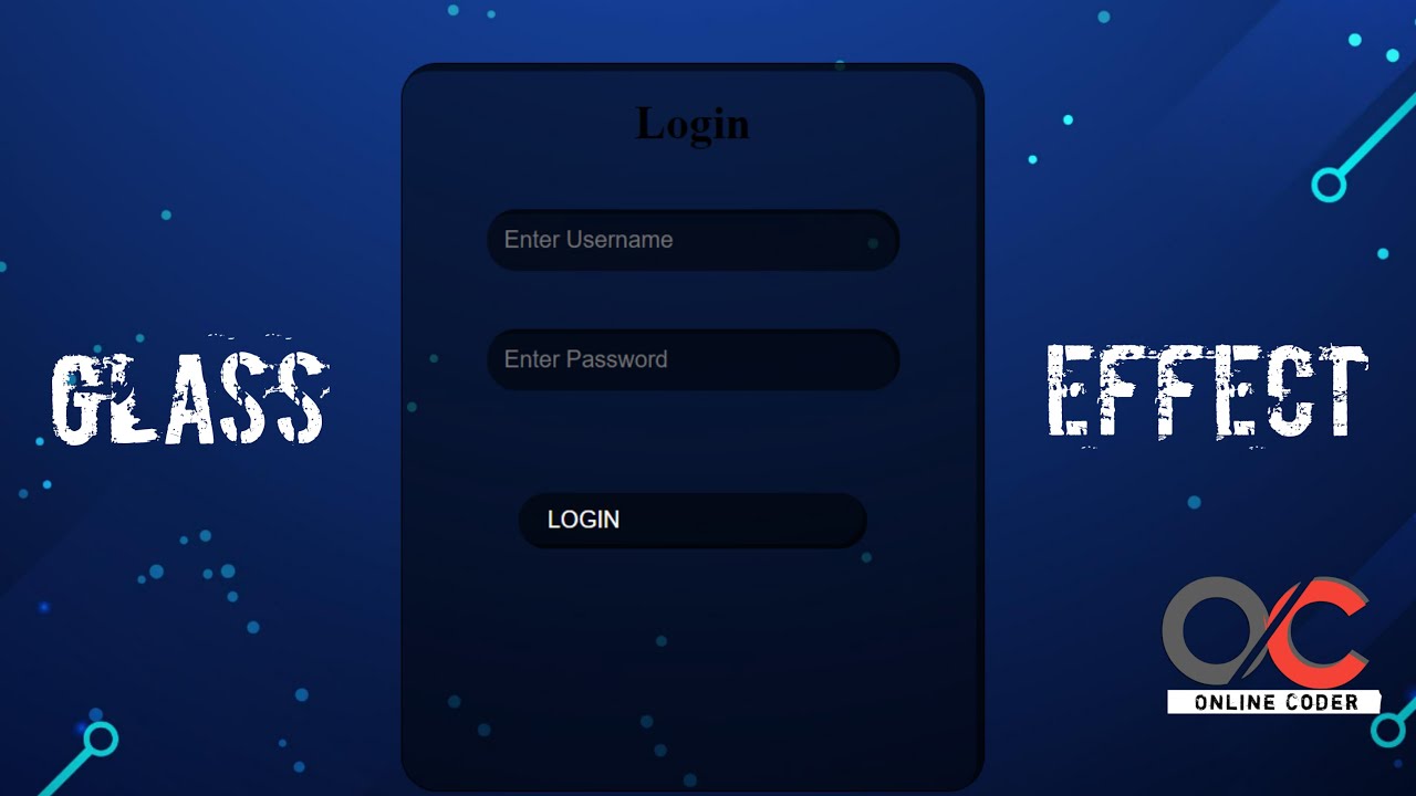 Login Form With Glass Effect Using HTML And CSS ONLY - YouTube