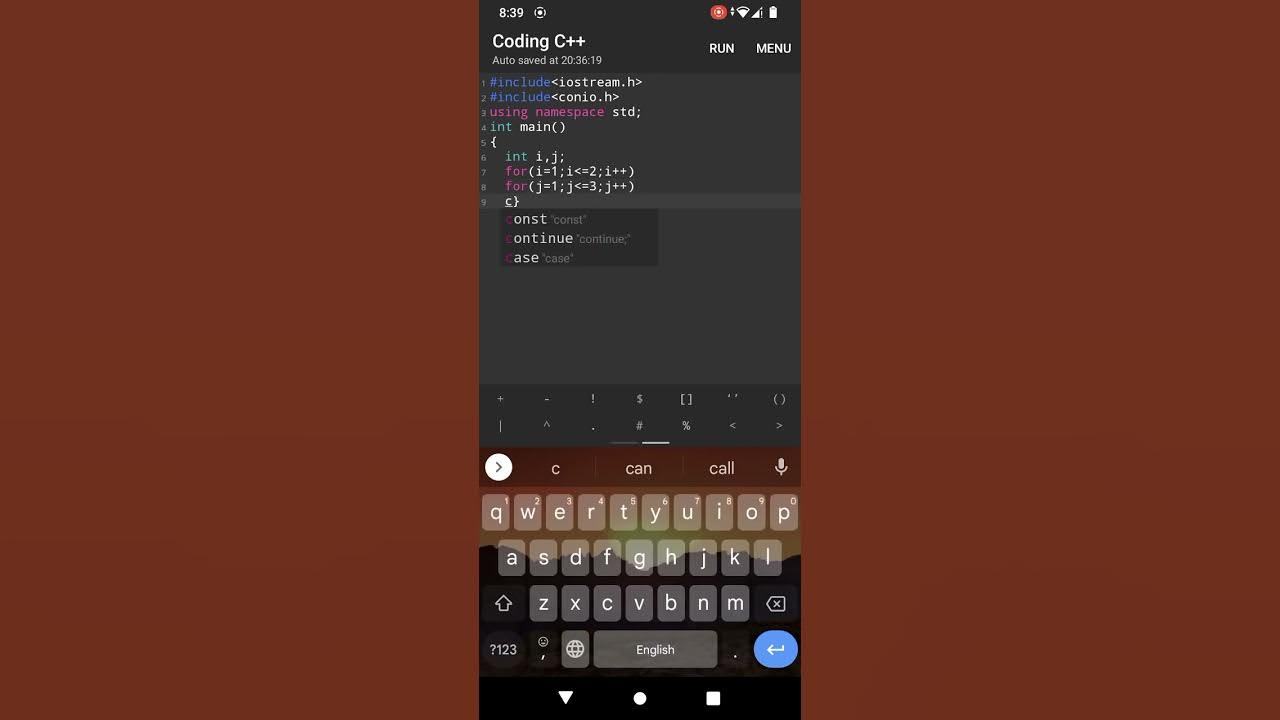 How to Run and complie the Program of Nested Loop #status #studio - YouTube