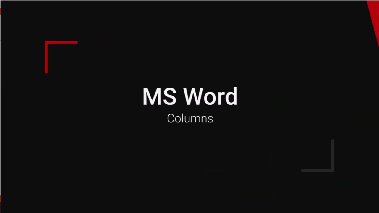 IGCSE ICT 0983 Apply Columns To Text In MS Word YouTube IGCSE ICT 0983 Apply Columns To Text In MS Word YouTube