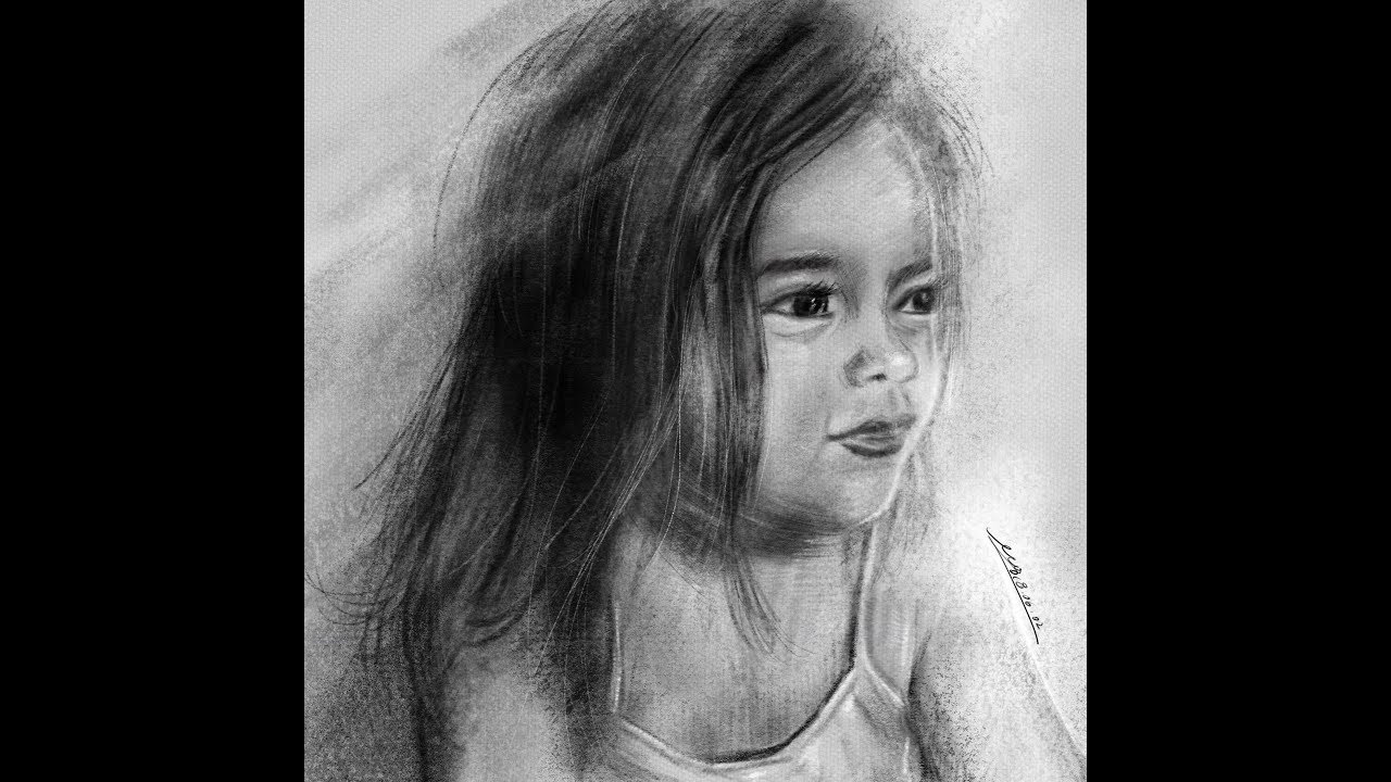 1 minute speed portrait drawing #ipadpro #procreate 180602 - YouTube