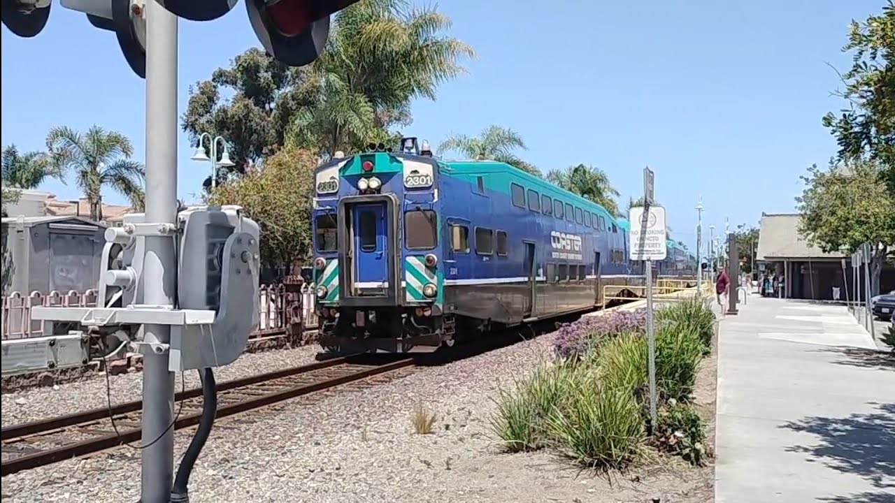 Coaster 2301 Pulls out of Carlsbad Village Station with a Beautiful ...
