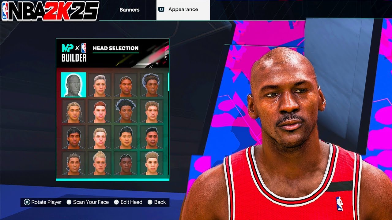 Michael Jordan Face Creation NBA 2K25 - YouTube