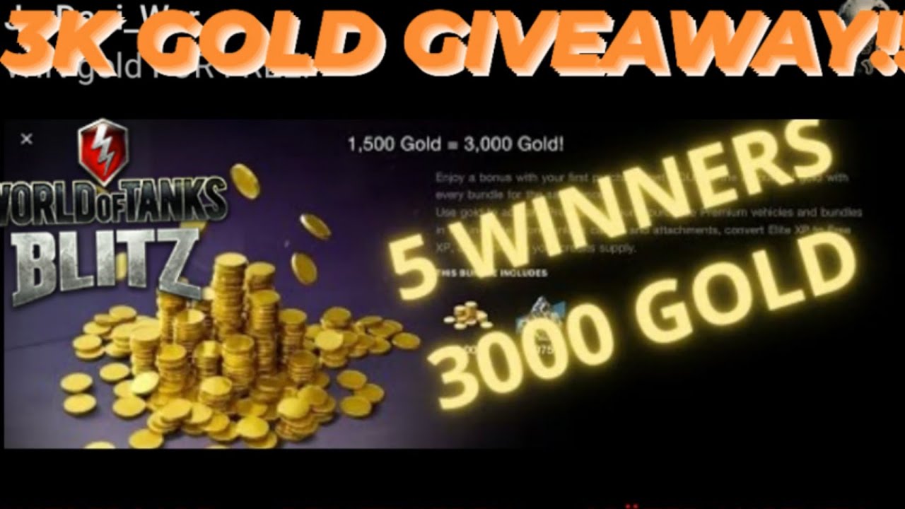 3K Gold Giveaway 🎉 For 5 Winners 🎉 Subscribe to participate!! WOTB ...