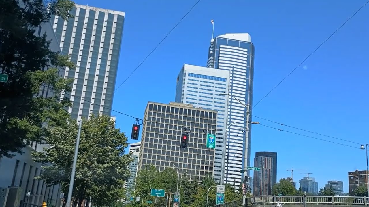 Seattle Drives- Downtown Seattle loop of Fifth and Sixth Avenue. Part 1 June 2024(1) - YouTube