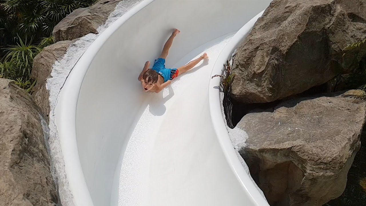 Water Slide Fun in Super Slow Mo - YouTube
