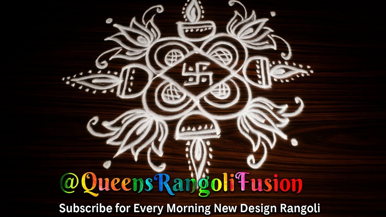 Karthigai Masam Simple Kolam Easy Rangoli White Powder Dots Muggulu ...