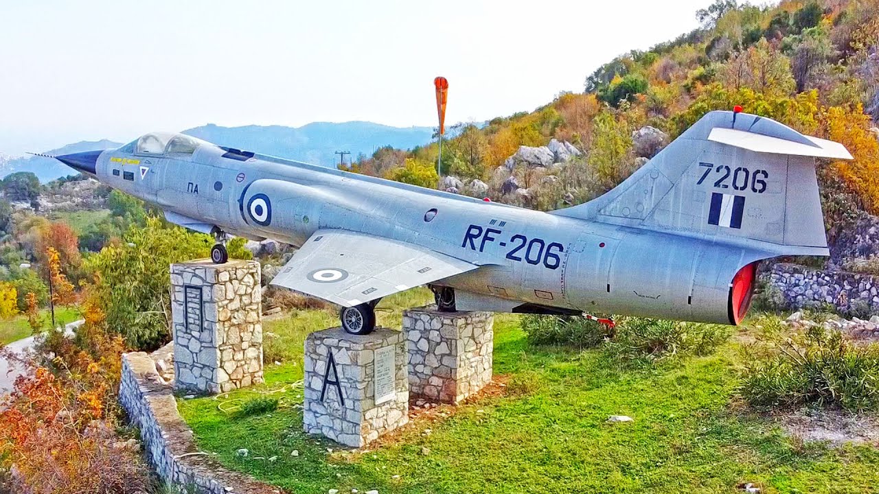 Static Airplanes: HAF Lockheed F-104 Starfighter ELLINOPYRGOS - YouTube