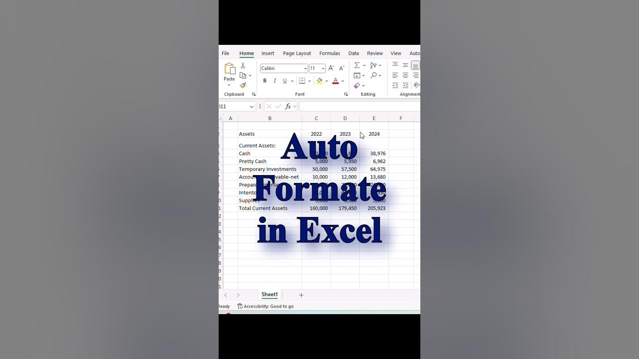 How to use AUTO FORMATE option in Excel || Excel Tricks || #youtubeshorts #excelshortcuts #excel ...