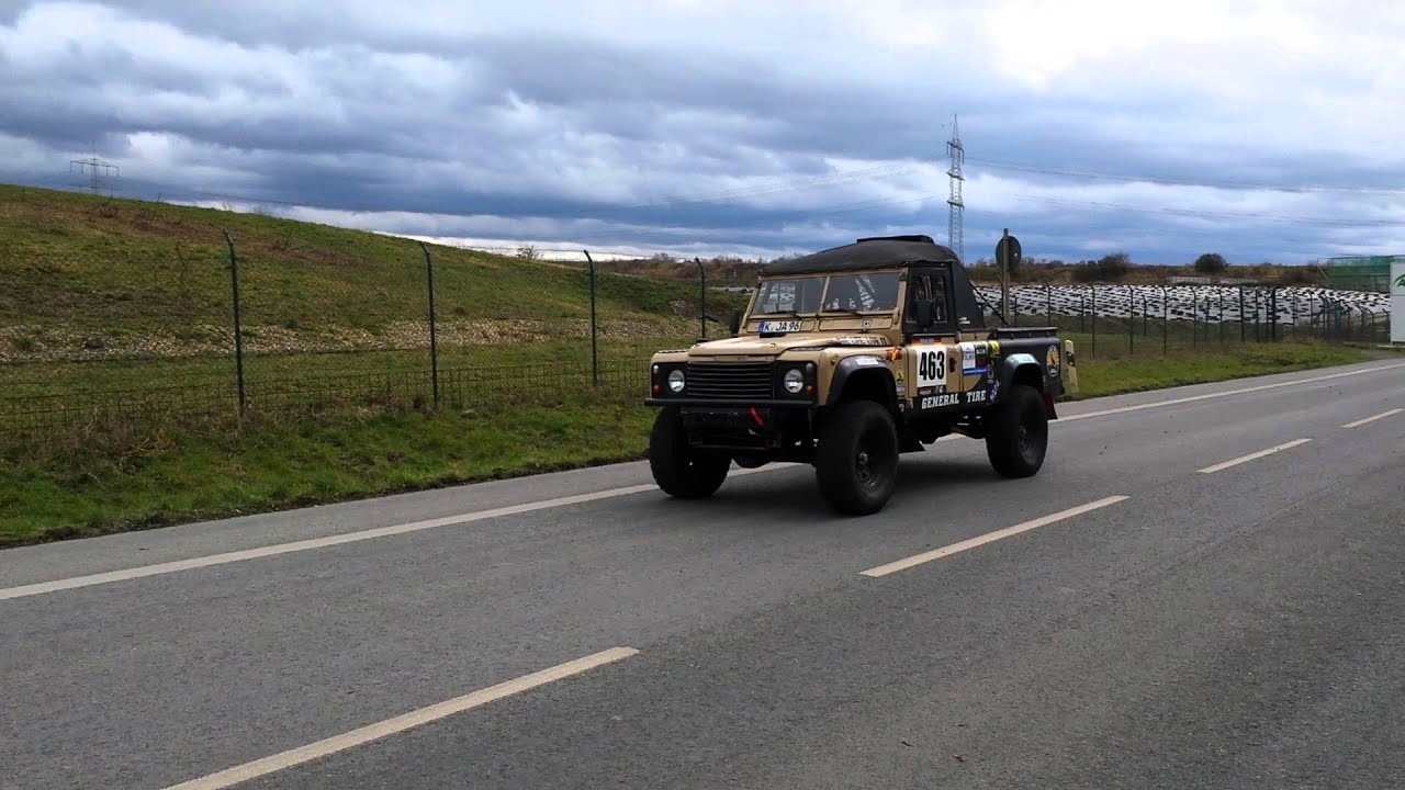 0-100kph sprint BajaFender / Land Rover Defender M57 BMW Diesel - YouTube