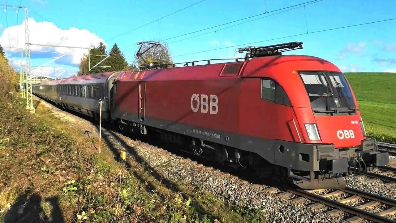 Hergatz: EC431 Transalpin im Allgäu m Makro, Arverio RE96 & RB92, BR612 ...