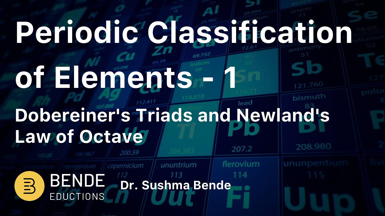 Dobereiner's Triads & Newlands Law of Octave - Periodic classification ...