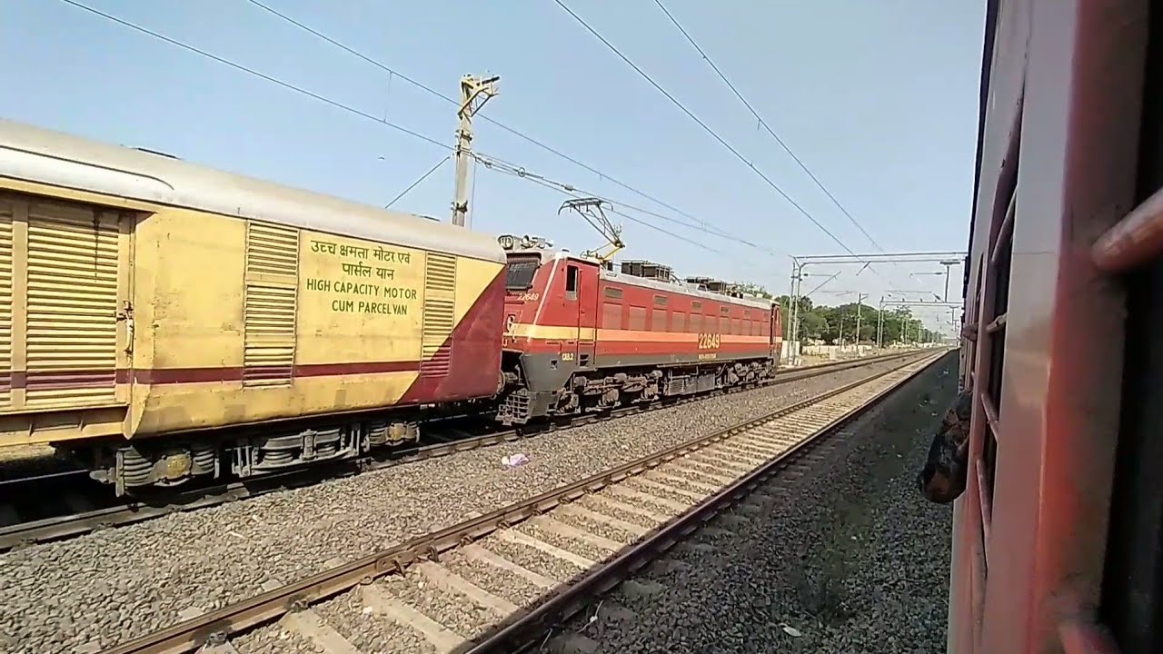 The Story Of Overtakes | Parcel Van Goods Train VS Daund Express - YouTube