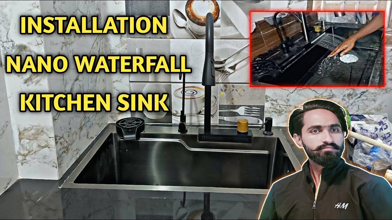 How to install nano waterfall kitchen sink | waterfall sink ...
