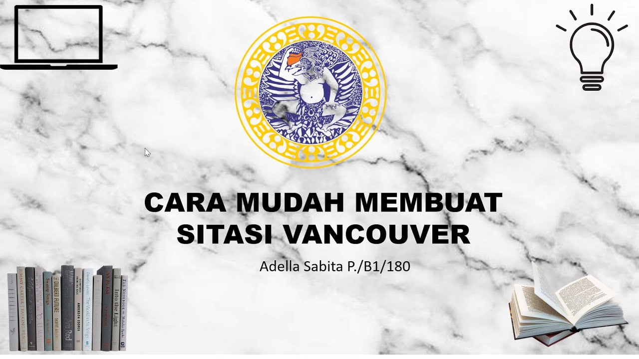 Cara Membuat Sitasi Style Vancouver - YouTube